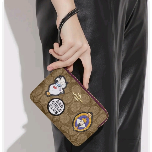 Coach | Bags | Coach Disney X Corner Wristlet Patches Bad Girls Club ...